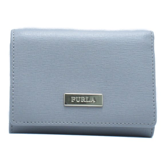 Furla | Bags | Furla Trifold Wallet Gray Leather | Poshmark
